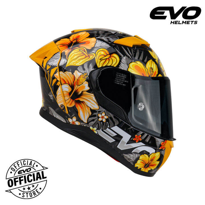 EVO XT-300 Flora Full Face Dual Visor Helmet With Free Clear Lens ...