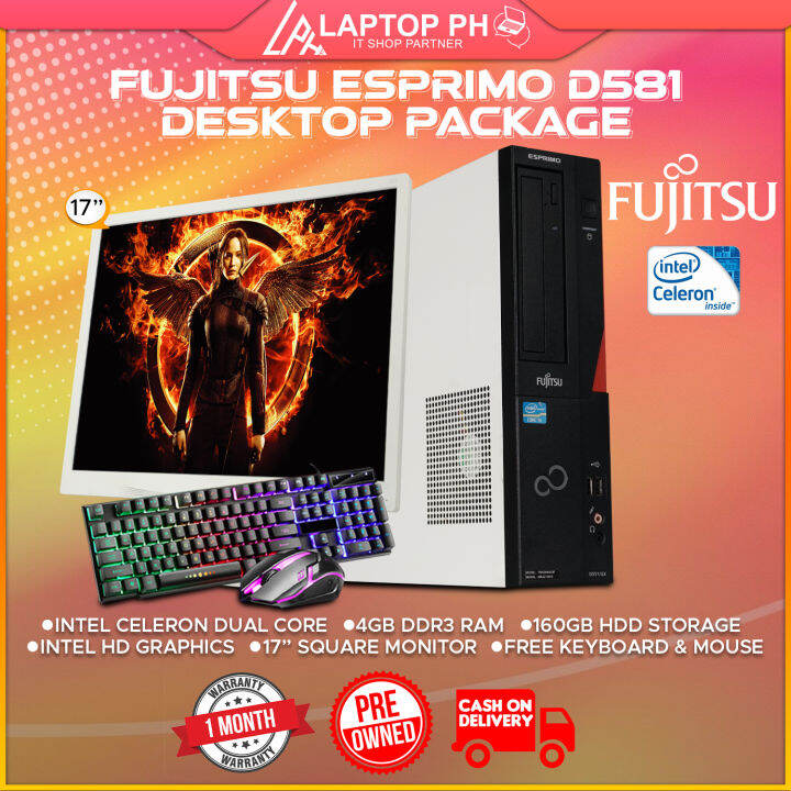 Fujitsu Esprimo Computer PC Set | Intel Celeron Dual Core 2nd Gen , 4GB RAM DDR3, 160GB HDD | We ...