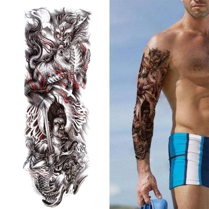 Full arm tattoo stickers wholesale waterproof tattoo stickers big ...