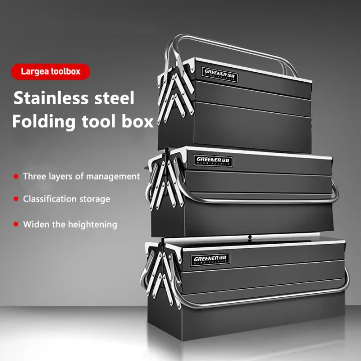 Stainless Steel Tool Box Storage Case Multi-Layer Iron Case On-Board ...