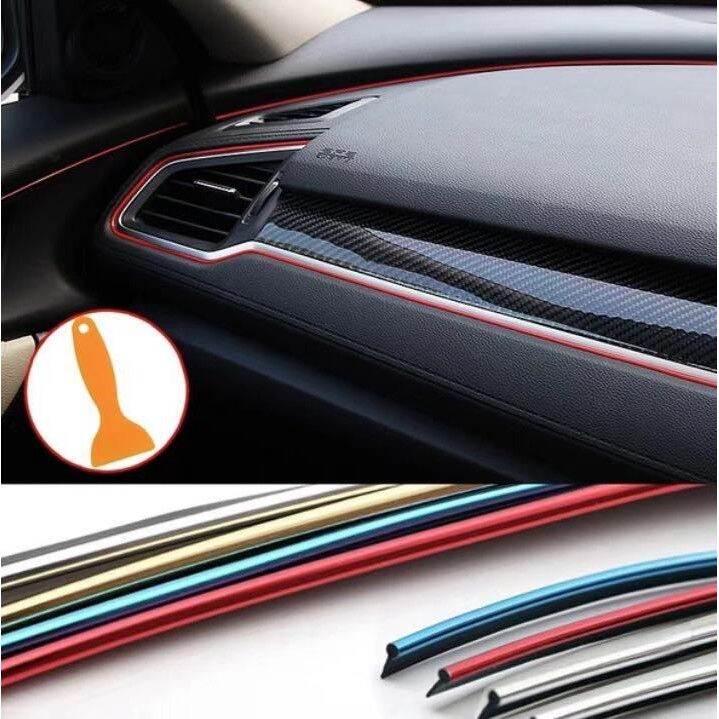 5M Line Car Interior Decor Point Edge Strip Trim Door Panel Molding ...