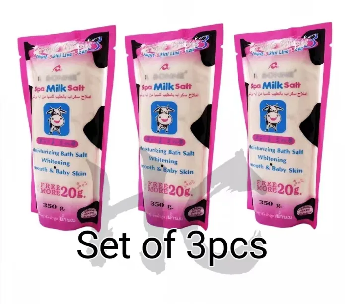 （Set of 3pcs）Milk Salt Body Scrub A Bonne' 350g | Lazada PH