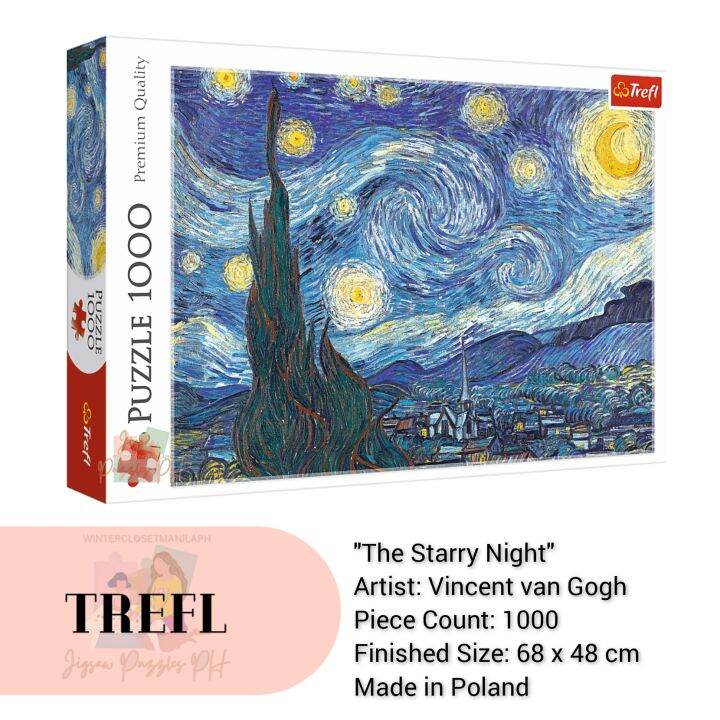 Trefl 1000 piece Jigsaw Puzzle - Fine Art Collection - Starry Night by ...