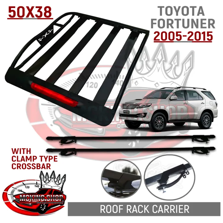 Toyota Fortuner 2005-2015 4x4 Aluminum Roof Rack with Red Reflector ...