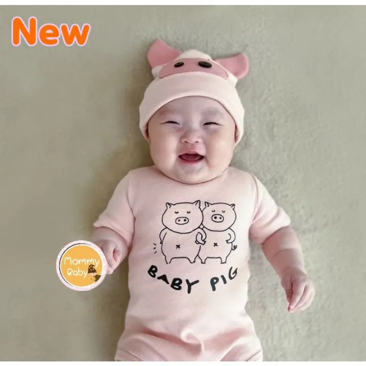 เตรียมจัดส่ง ♨AMBaby Pigรุ่นใหม่รุ่น Twins บอดี้สูทรุ่นใหม่เเรกเกิดถึง ...