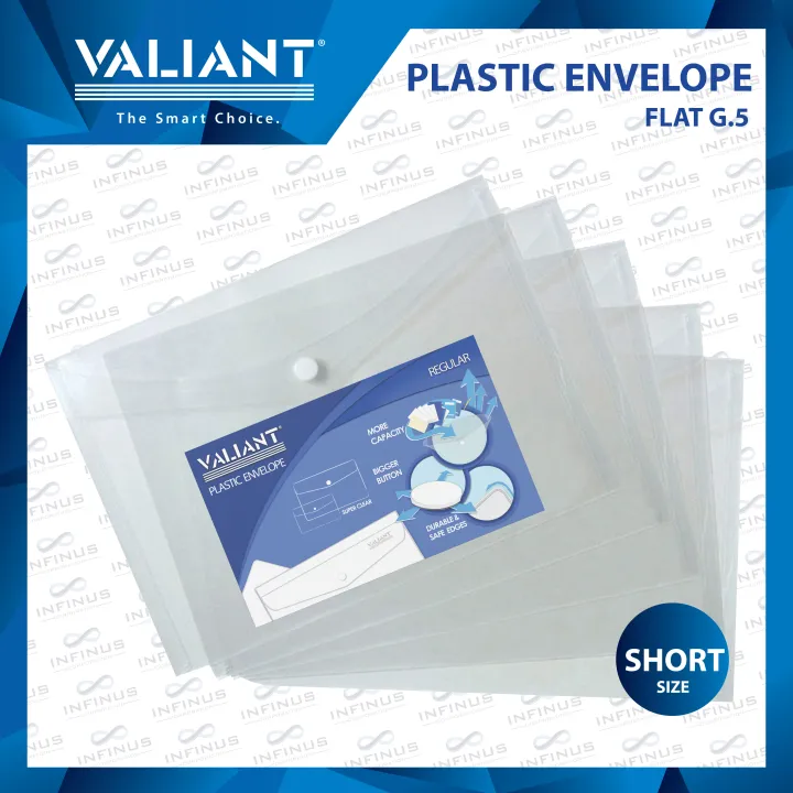 Valiant Plastic Envelope Flat Short Gauge 5 | Lazada PH
