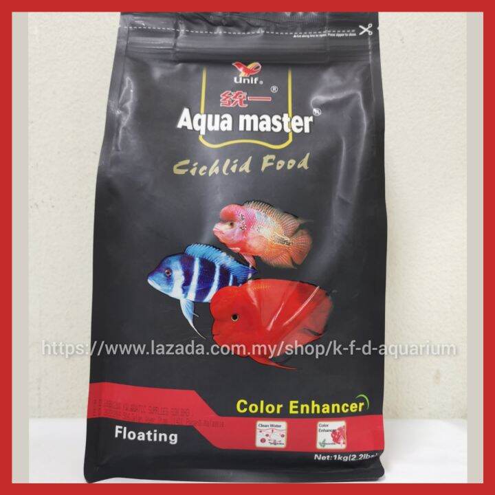 Unif Aqua Master Cichlid Food Color Enhancer 1kg M Size (Floating Type ...