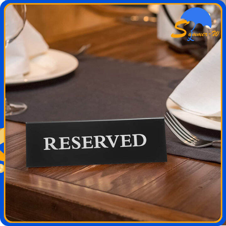 Papan Reserved Acrylic Reserved Sign 20x7cm Papan Reservasi Akrilik ...