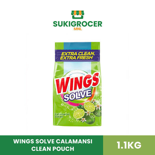 Wings Solve Calamansi Clean Powder Detergent Pouch 1.1kg | Lazada PH