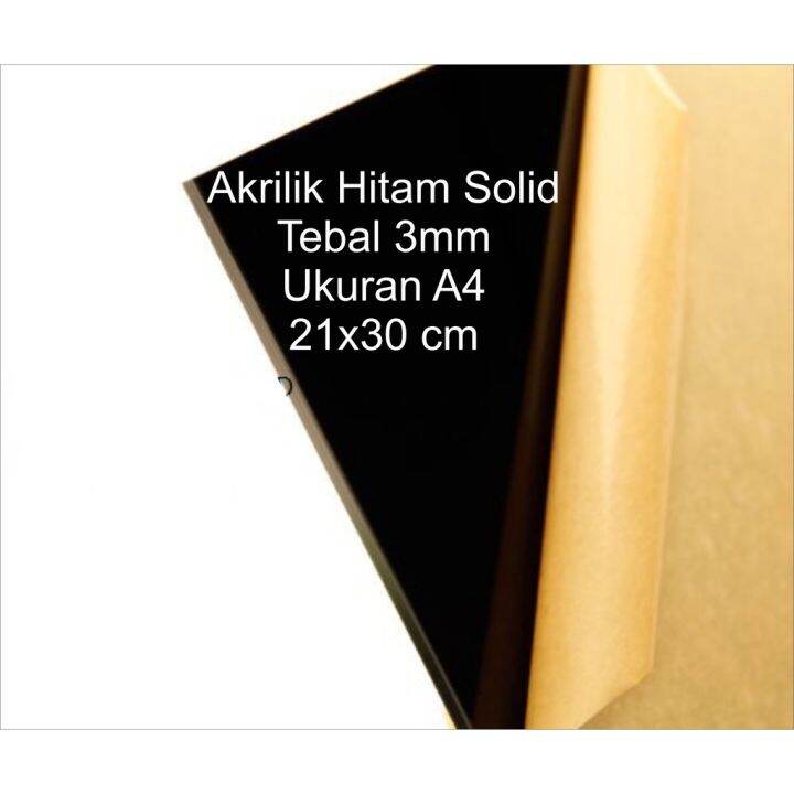 Akrilik Marga Cipta Hitam Solid Tebal 3mm Ukuran A4 | Lazada Indonesia