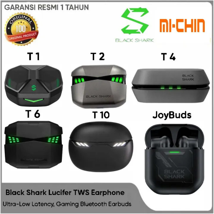 Black Shark Lucifer T1 / T2 / T4 / T6 /T10 JOYBUDS TWS Earphone Gaming | Lazada Indonesia