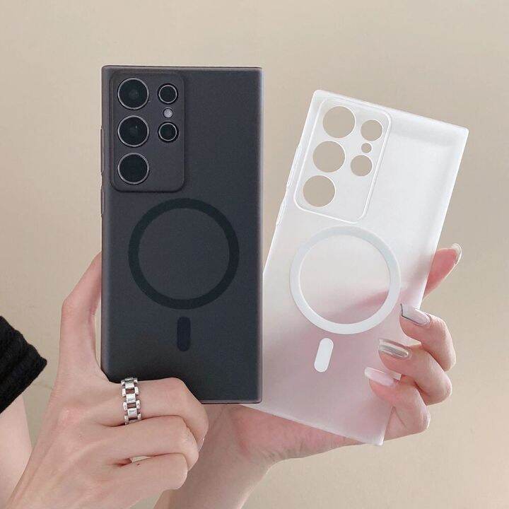 เคสแม่เหล็กยึดโทรศัพท์ Lce Plus กันหมอกแบบใสสุดหรูสำหรับ Magsafe S23 ...
