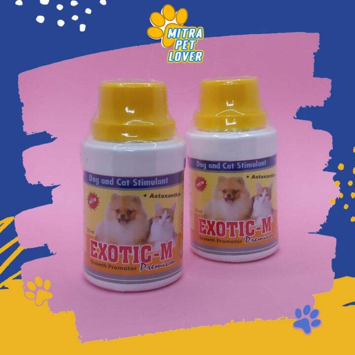 SUPLEMEN PERTUMBUHAN ANJING - EXOTIC M DOG 125ML - MULTIVITAMIN LENGKAP ...