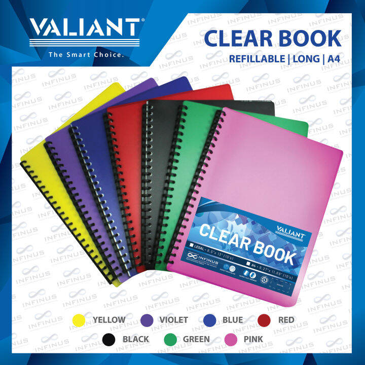 Valiant Clear Book Refillable (Long & A4) | Lazada PH