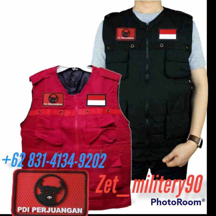ROMPI PARTAI PDI PREJUANGAN//rompi lapangan // rompi tactical // rompi ...