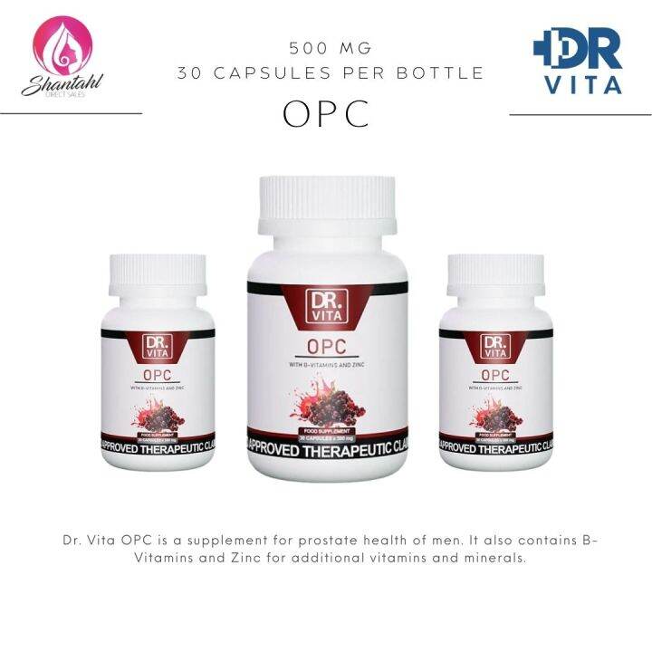 Dr. Vita OPC with B-Vitamins and Zinc 30 Capsules x 500mg - | Lazada PH