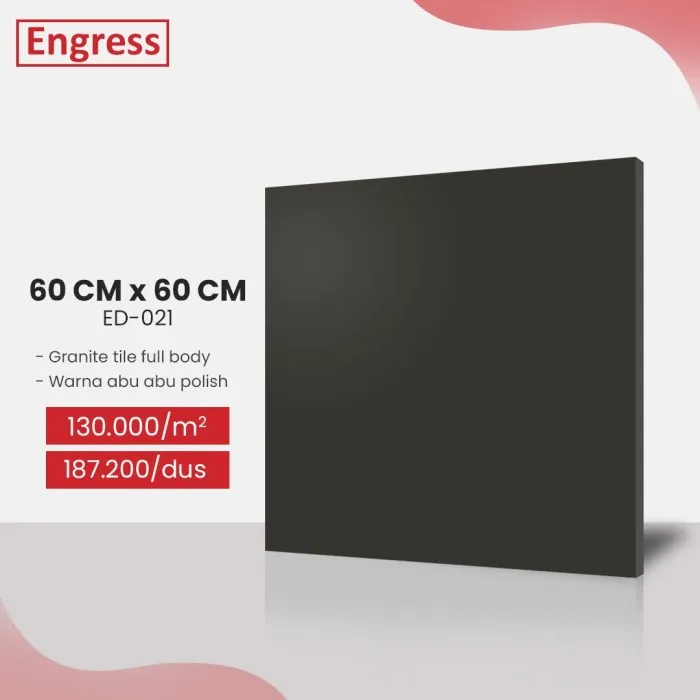 granite tile 60x60 Engress Polish Hitam | Lazada Indonesia
