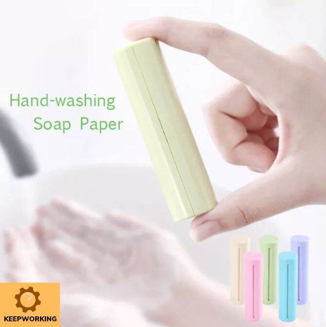 Keep Working Handmade Paper Soap Tablets Disposable Portable Soap Paper ...