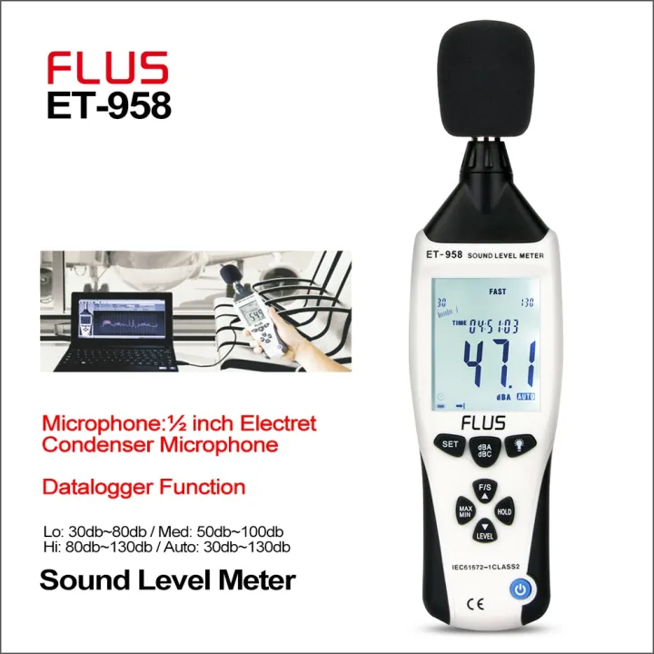 FLUS Sound Level Meters Datalogger Digital Professional Sound Level ...