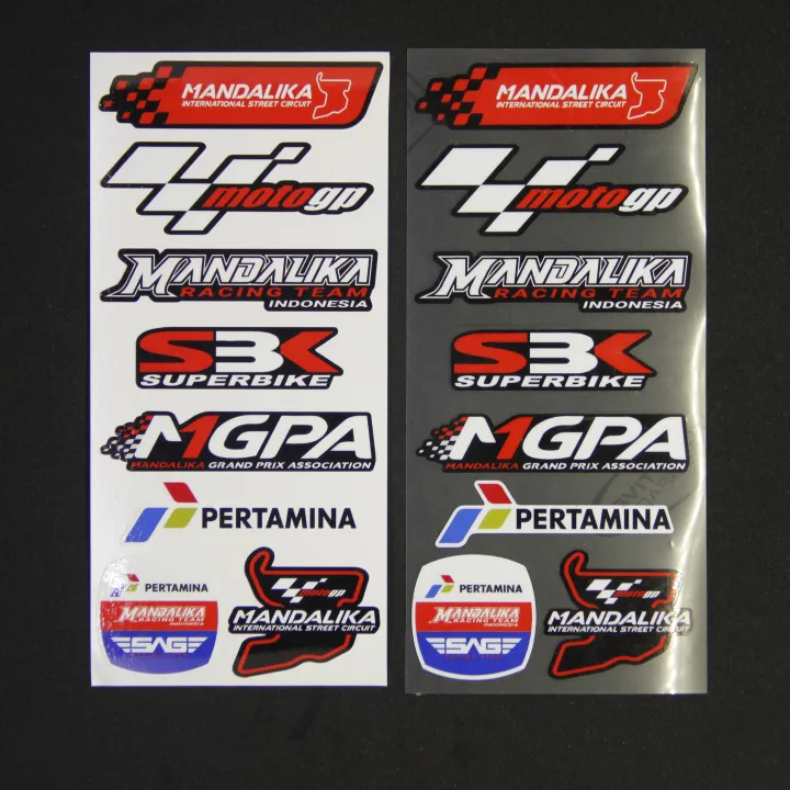 stiker motor logo Mandalika/MotoGP/SBK superbike/MGPA/Pertamina sticker ...