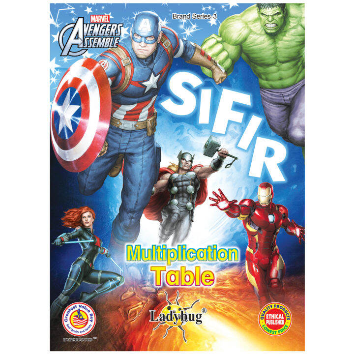 Avengers Assemble Sifir Multiplication Table BRAND SERIES-3 | Lazada