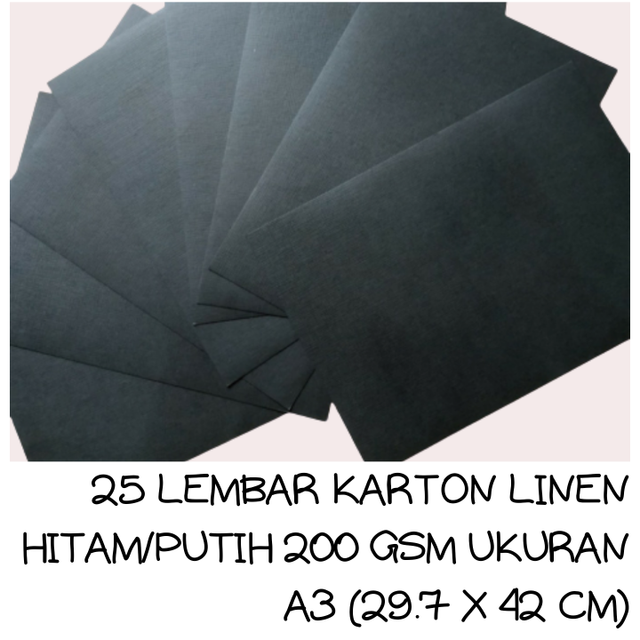 KERTAS LINEN/KARTON LINEN UK A3 ISI 25 | Lazada Indonesia