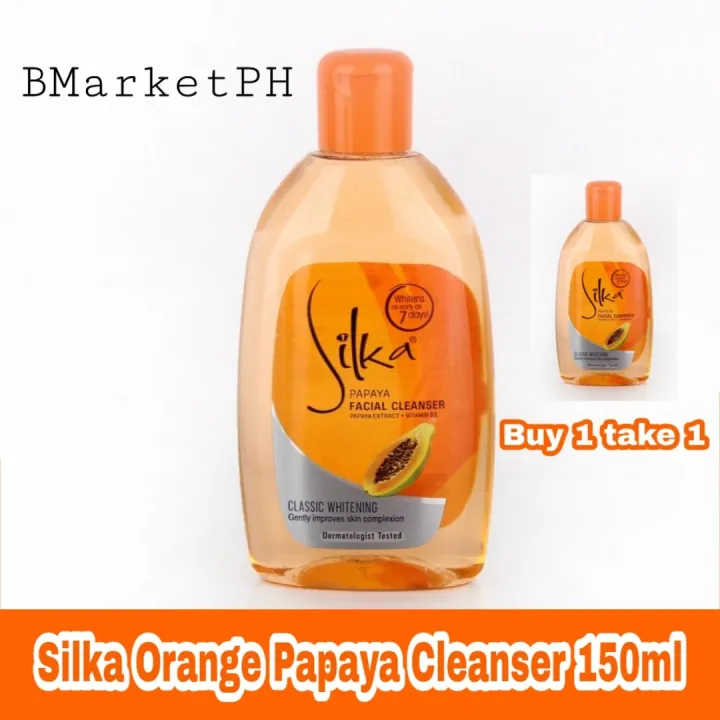 Silka ORANGE Papaya Facial Cleanser 150ml ( BUY 1 TAKE 1 ) | Lazada PH
