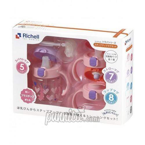 Richell แก้วน้ำพร้อมหลอดดูด และหัวเปลี่ยน 3 สเต็ป | Lazada.co.th