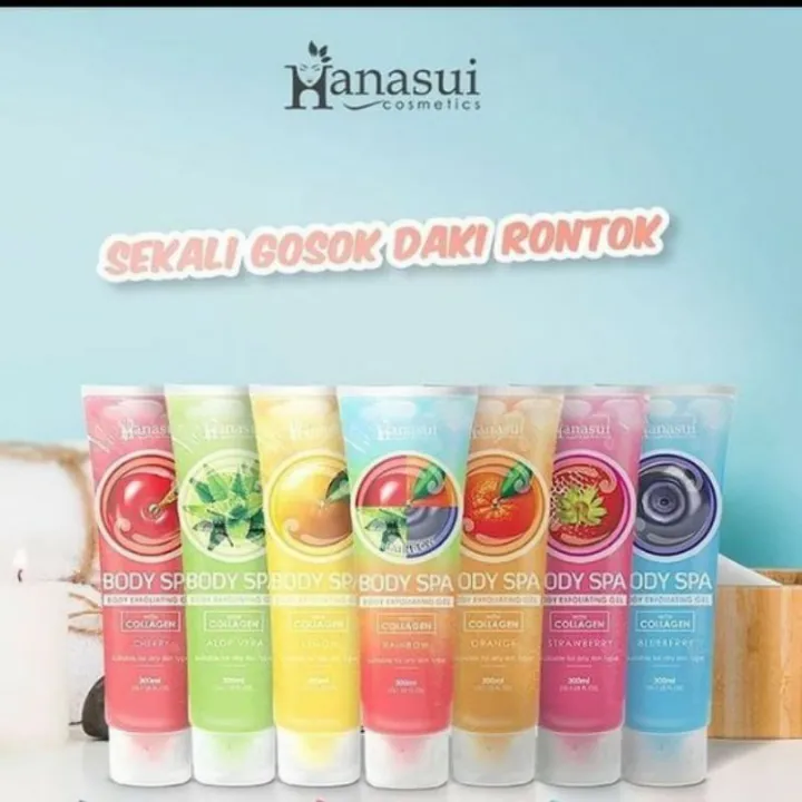 HANASUI BODY SPA EXFOLIATING GEL 300ML ORIGINAL 100% | Lazada Indonesia