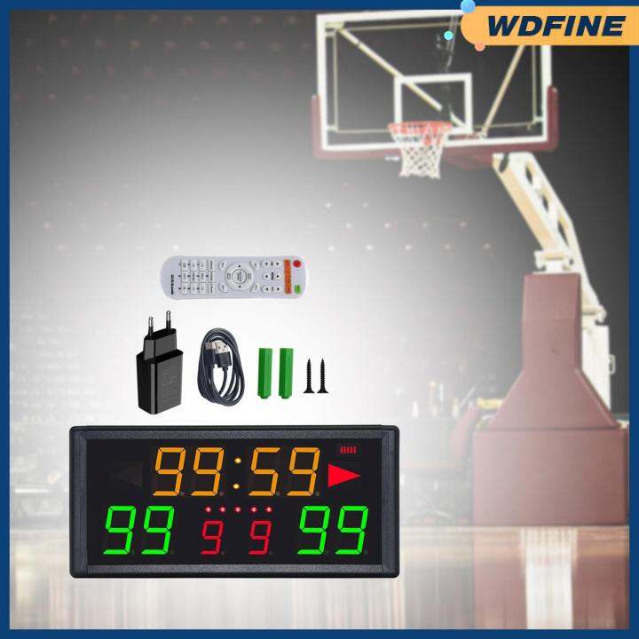 WDFINE Digital Scoreboard LED Display Score Clock for Badminton ...