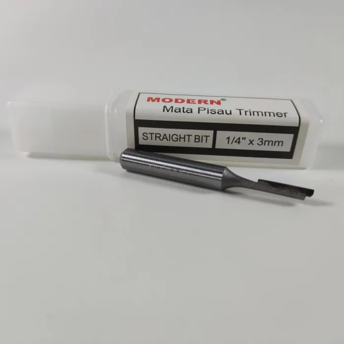 Mata Pisau Profil Kayu Straight Bit Router 1/4 x 3/16 Inch 3 MM Modern ...
