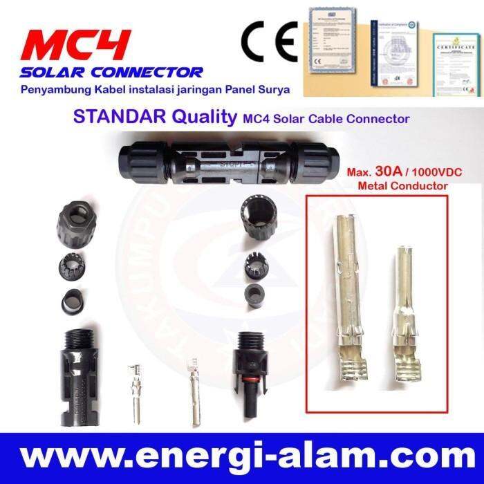KONEKTOR MC4 PANEL SURYA SOLAR PV CABLE CONNECTOR STANDAR QUALITY 30A - TECH ZONE | Lazada Indonesia