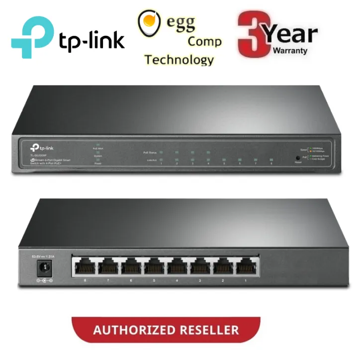 TP Link TL-SG2008P JetStream 8-Port Gigabit Smart Switch with 4-Port ...