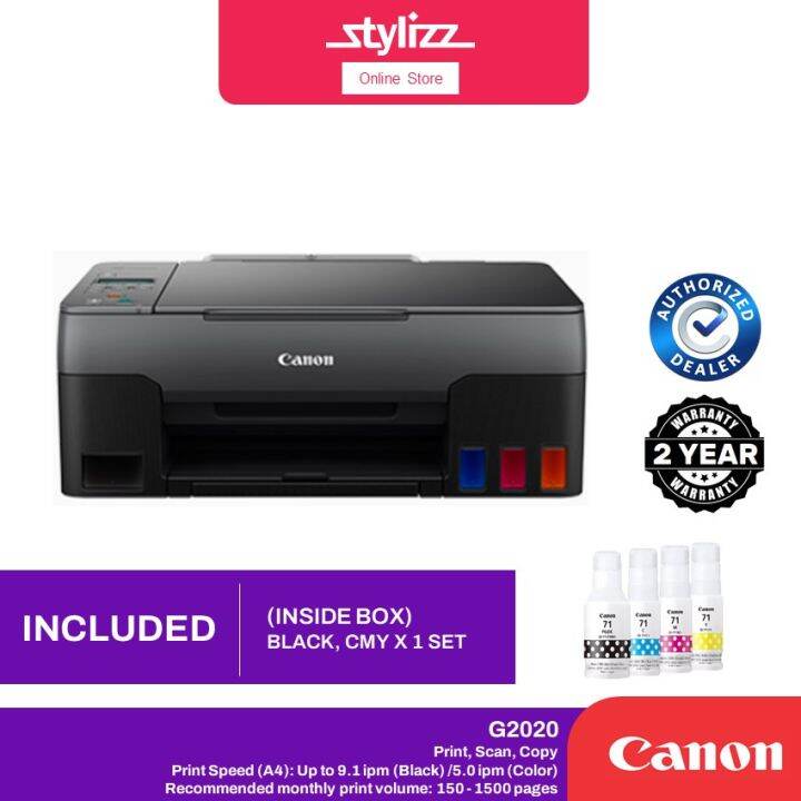 CANON PIXMA G2020 EASY REFILLABLE ALL IN ONE INK TANK PRINTER (PRINT ...