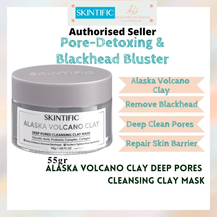 SKINTIFIC Alaska Volcano Clay Deep Pores Cleansing Clay Mask 55gr ...