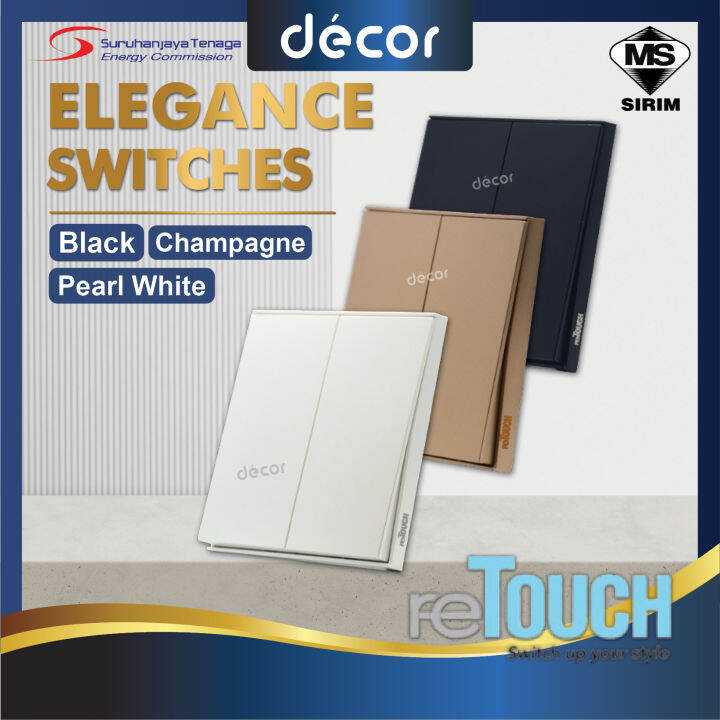 [SIRIM] RETOUCH ELEGANCE SENSE Switch Socket Modern Design Wall Slim ...