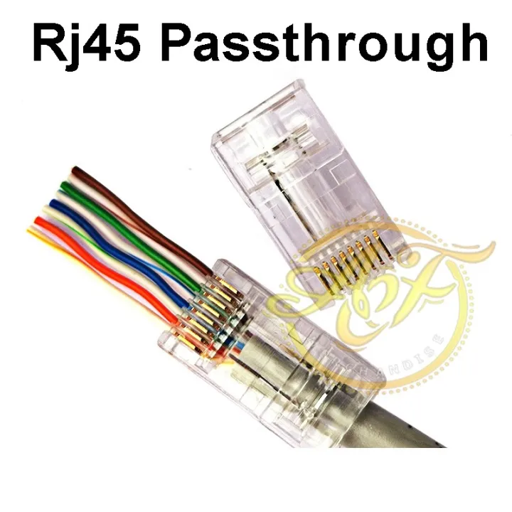 CAT6 Rj45 Passthrough Cat5e Cable Cat 5e Connector Ethernet Cable Lan ...
