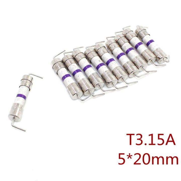 10PCS5*20มม. เซรามิกฟิวส์แบบขาดช้าฟิวส์พร้อมขา5X20มม. 250V T3.15A 3.15แอมแปร์ | Lazada.co.th