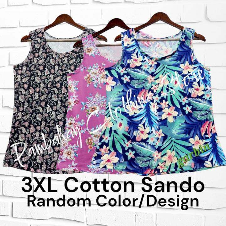 3pcs ASSORTED/RANDOM Color 3XL Cotton Fabric Sando Top/Tank | Lazada PH