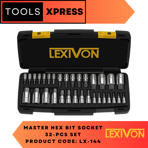 LEXIVON Master HEX Bit Socket Set 32-piece set | Lazada PH