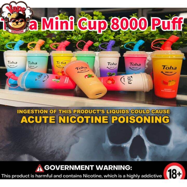 Toha Mini Cup 8000 puffs Rechargeble Welcome to purchase 8888 | Lazada PH