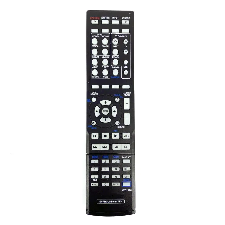 New Replacement AXD7578 For Pioneer AV Receiver Surround System Remote Control AXD7690 VSX-322-K ...