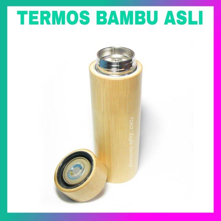 termos air panas tahan lama termos bambu lapis stainless | Lazada Indonesia