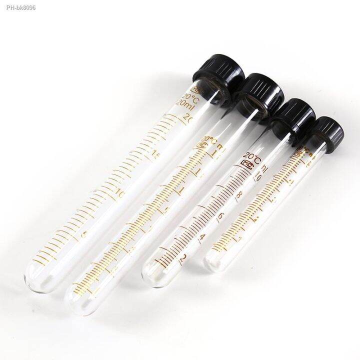 10ml 20ml Laboratory Scale Line Glass Tube With Screw Cap Graduated ...