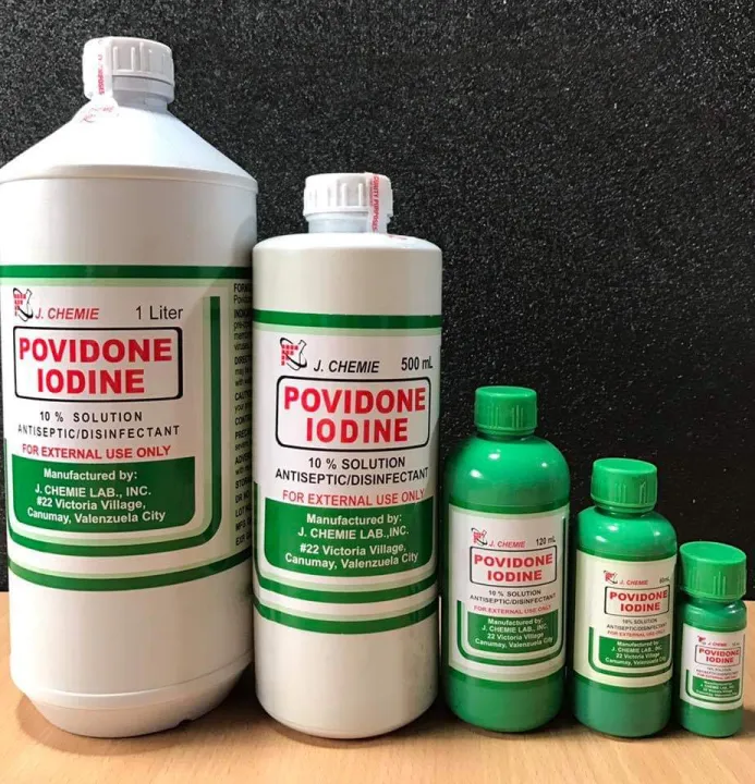 Povidone iodine 10 % solution antiseptic disinfectant for wounds clean ...