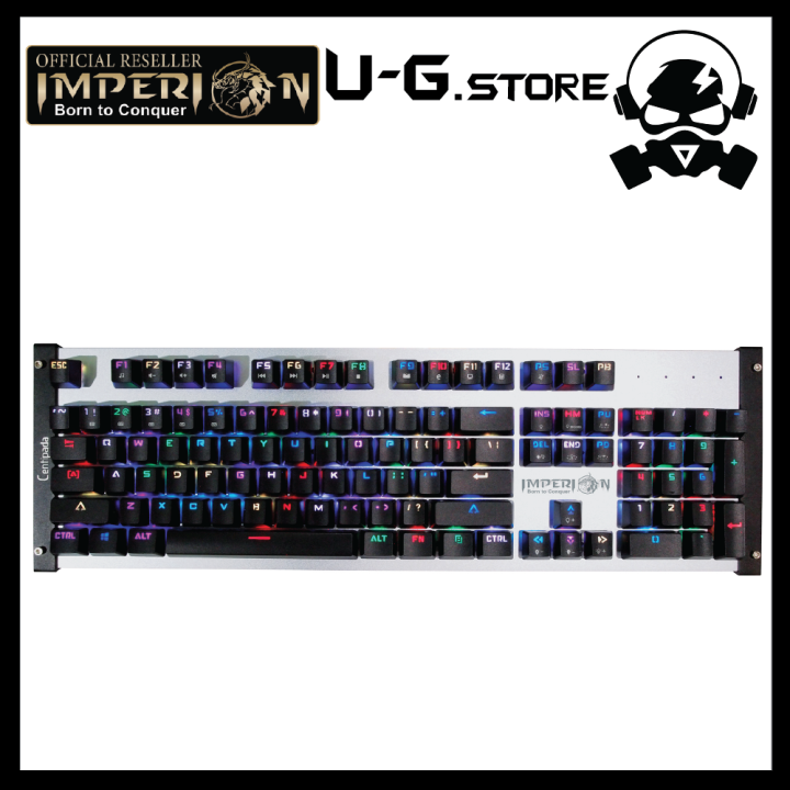 IMPERION KEYBOARD CENTIPADA Black-RGB 104 Keys Blue Switch ( Custom RGB ...