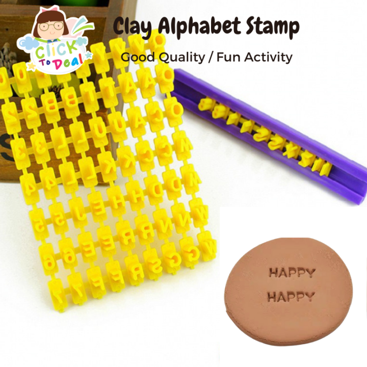 Alphabet Letter Air Dry Clay Stamp Polymer Clay Stamp Cookies Fondant ...