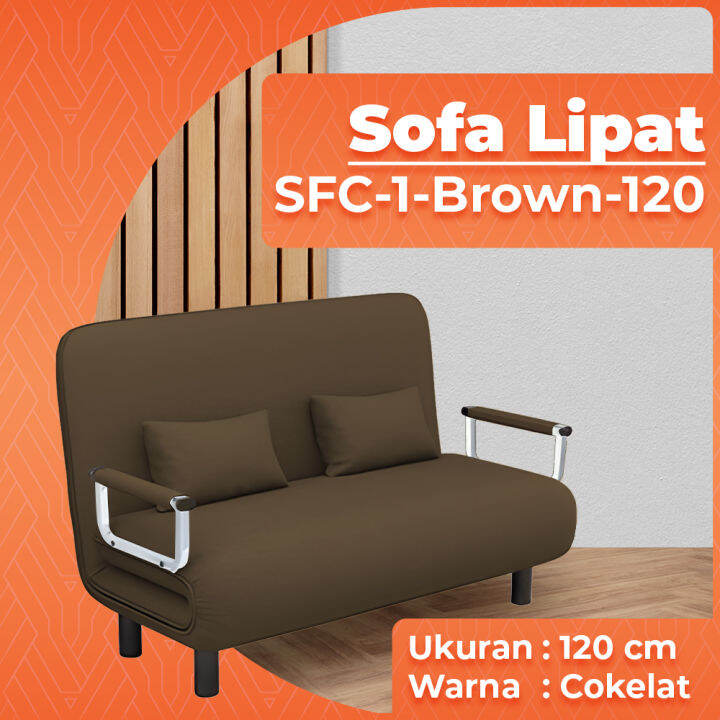 Sofa Bed Lipat 120CM Minimalis Sofa Lipat Tidur Sofa Nyaman Kursi Tamu ...