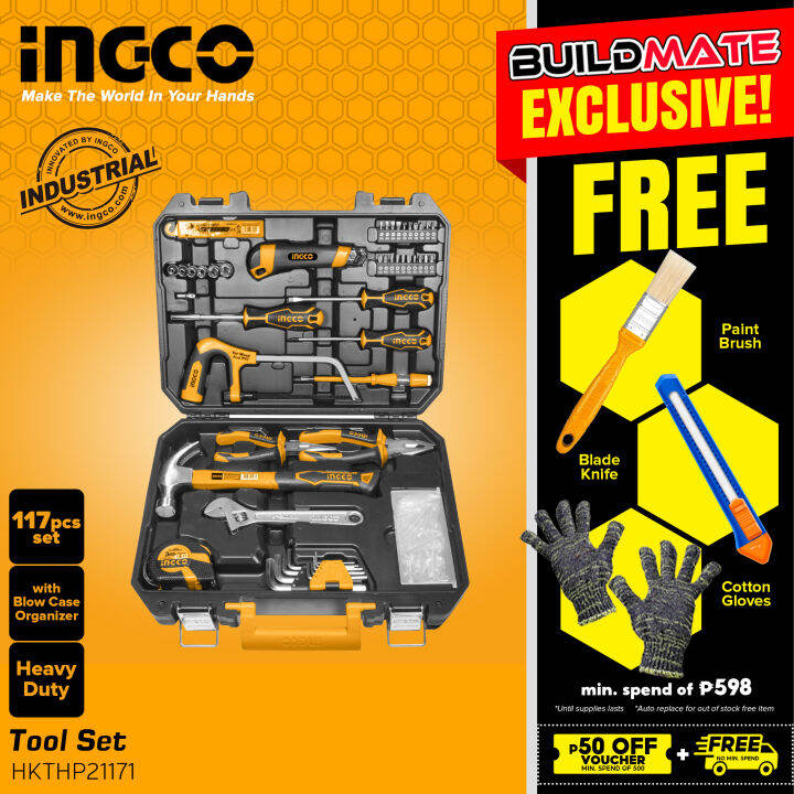 INGCO 117pcs Tool SET HKTHP21171 BUILDMATE• IHT | Lazada PH