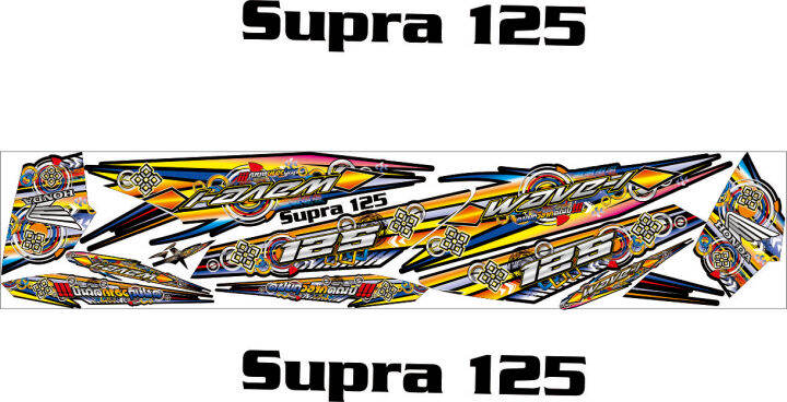 STICKER / STRIPING ALL SUPRA X 125 VARIASI MOTIP THAILOOK STIKER SUPRA ...
